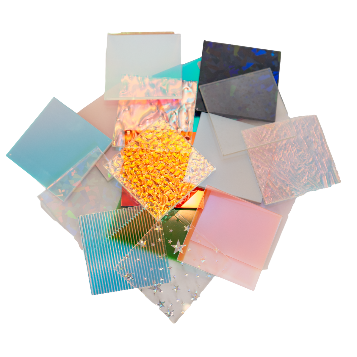 Iridescent and Texture 2" x 2" Sample Square Bundle – Houston Acrylic