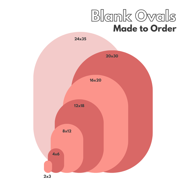 Oval Acrylic Blank (1/8") – Houston Acrylic
