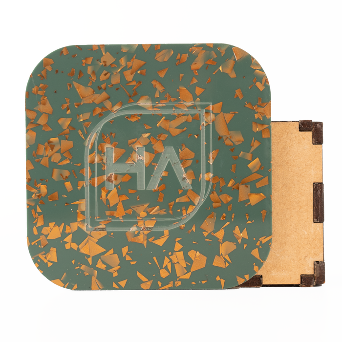 1/8" Dark Sage Green and Copper Flake Cast Acrylic Sheet – Houston Acrylic