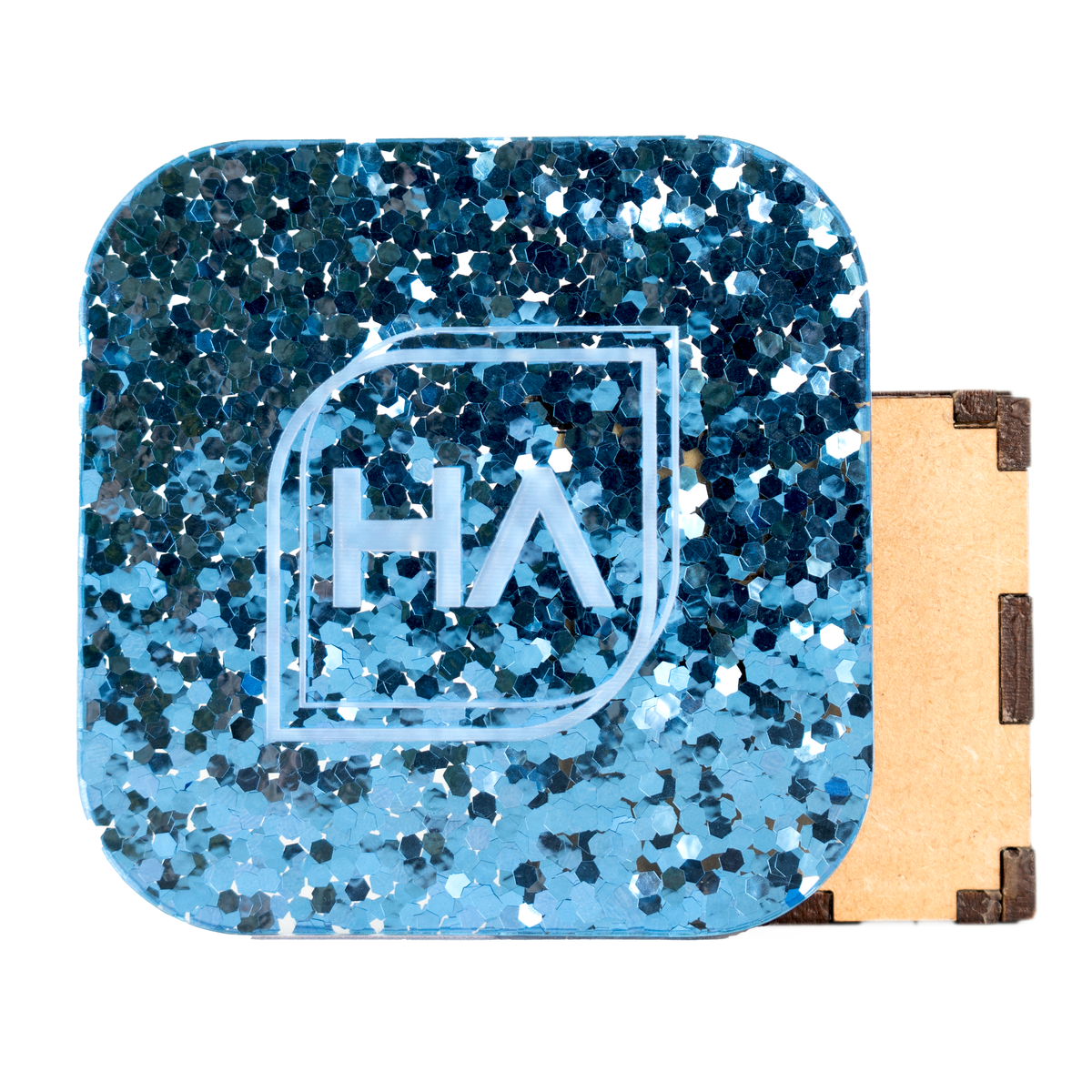 1/8" Ice Blue Chunky Hex Confetti Cast Acrylic Sheet – Houston Acrylic