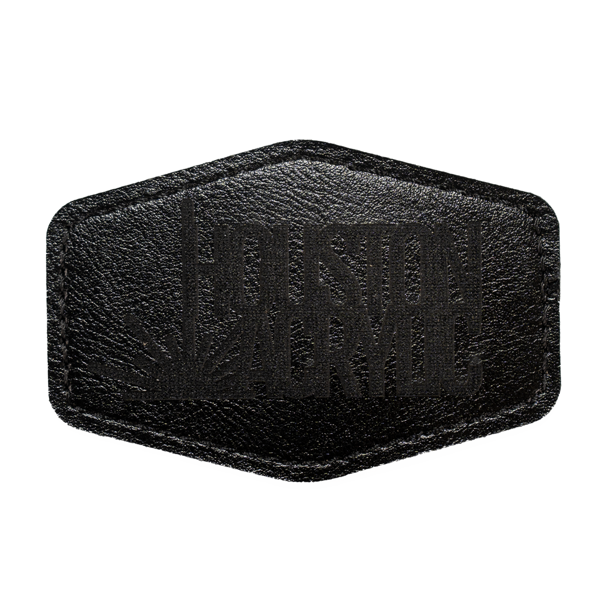 Hexagon Leatherette Patch - Black/Black (5 Pack) – Houston Acrylic
