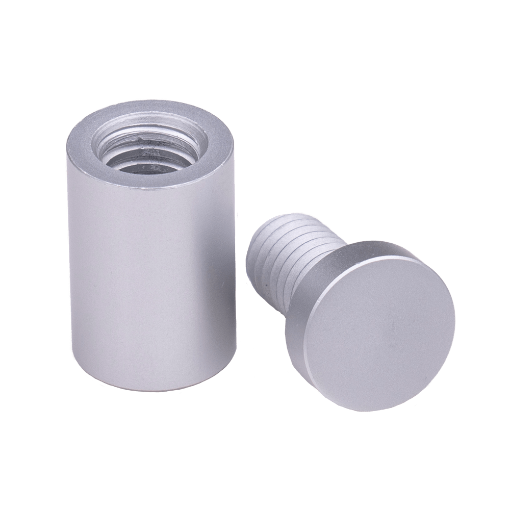 1" x 1" Aluminum Standoffs Satin Silver – Houston Acrylic