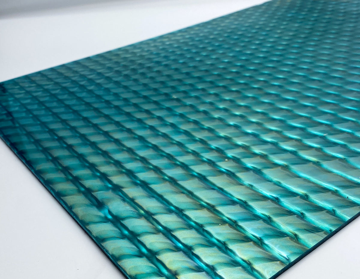 1/8" Pearlescent Teal Scales Cast Acrylic Sheet – Houston Acrylic