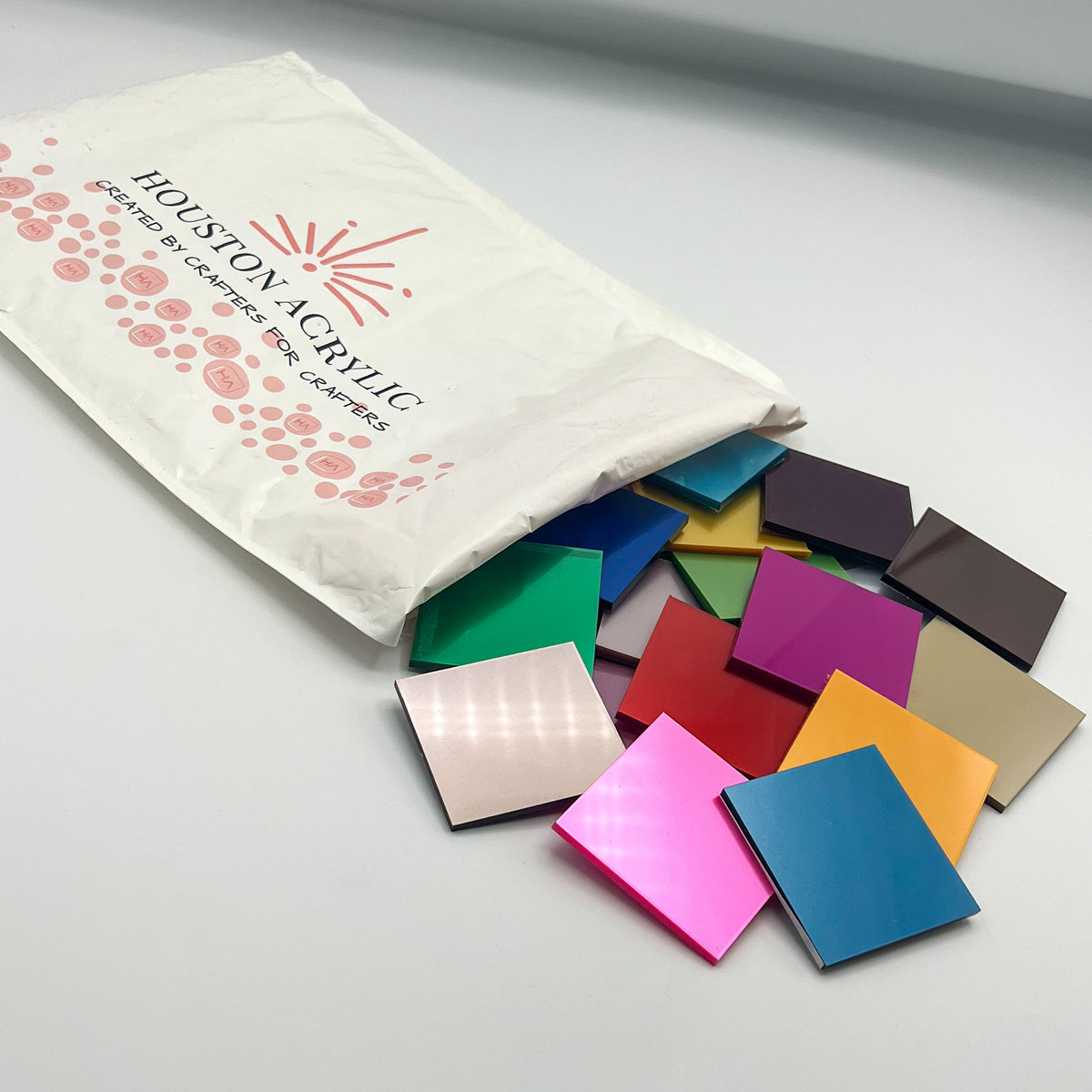 Metallic Acrylic 2" x 2" Sample Square Bundle – Houston Acrylic